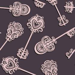 Seamless pattern with keys Royalty Free Vector Image