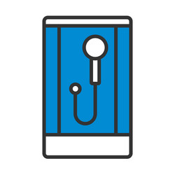 Rural outdoor shower image on white background Vector Image