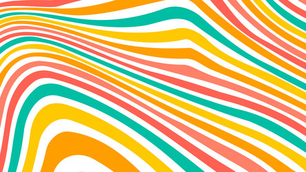 Acid wave rainbow line backgrounds in 1970s 1960s Vector Image