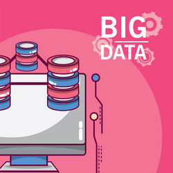 Big data technology concept Royalty Free Vector Image