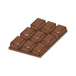 Chocolate bar doodle cartoon flat Royalty Free Vector Image