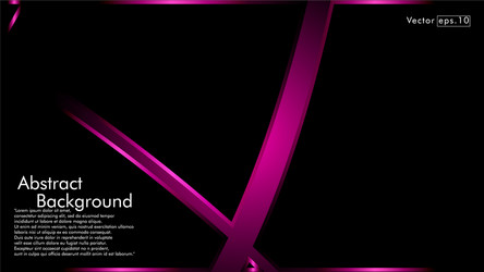 Pink ribbon wave on a black background layout Vector Image