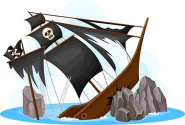 Sunken Pirate Ships Clip Art