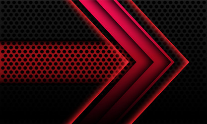 Abstract red light arrow speed direction on black Vector Image