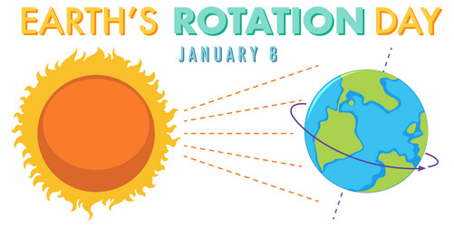 Earth rotation day banner design Royalty Free Vector Image