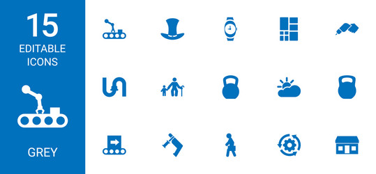 Grey icons Royalty Free Vector Image - VectorStock