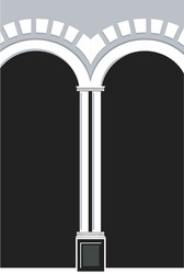 Gothic arch with moon phases hand drawn Royalty Free Vector