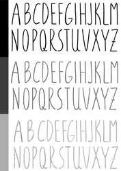 Handwritten brush painted font Royalty Free Vector Image