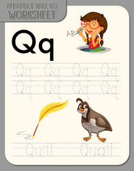 Animal alphabet q for quail and r raccoon Vector Image