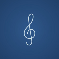 Background of musical treble clef Royalty Free Vector Image