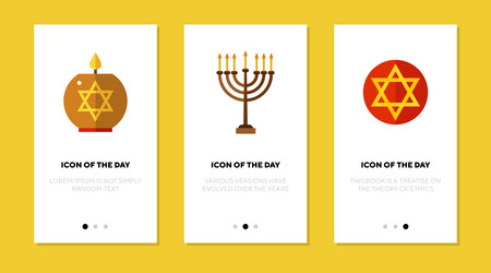 Judaism symbol flat icon Royalty Free Vector Image