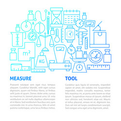 Measurement banner design Royalty Free Vector Image