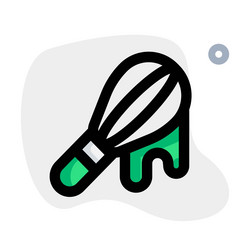 Melted chocolate dripping off from whisk Vector Image