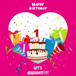 Happy birthday magic background banner Royalty Free Vector