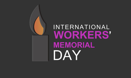 International workers memorial day Royalty Free Vector Image