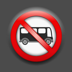 No lorry parking sign taxi car Royalty Free Vector Image