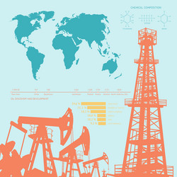 Oil rig color doodle simple icon Royalty Free Vector Image