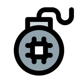 Time bomb implanted for cyber attacks Royalty Free Vector