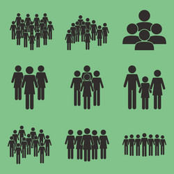 Pictograph people population Royalty Free Vector Image