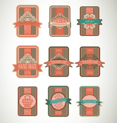 Vintage label style with design element Royalty Free Vector