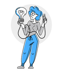 Business person have a bright idea about Vector Image