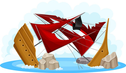 Sinking Pirate Ship Clip Art