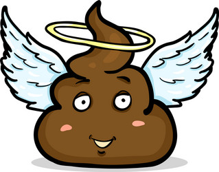 Shit happens cartoon Royalty Free Vector Image