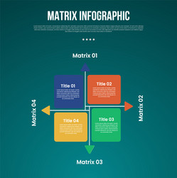 Matrix structure dimensions template infographic Vector Image