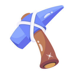 Modern flat editable icon of a blunt weapon Vector Image