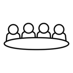 Bar speaking icon outline people talk Royalty Free Vector