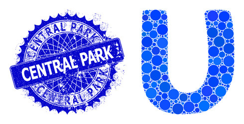 Upsilon greek lowercase symbol composition Vector Image