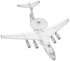 Awacs airborne warning and control system Vector Image