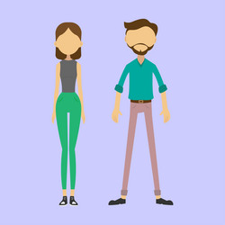 Faceless female characters in cartoon style Vector Image
