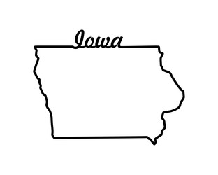 Iowa Outline Map Vector Images (over 390)
