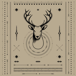 Decorative of deer Royalty Free Vector Image - VectorStock