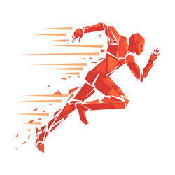 Fire running man Royalty Free Vector Image - VectorStock