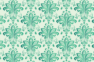White floral pattern with leaves and flowers Vector Image