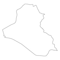 Iraq country map outline Royalty Free Vector Image