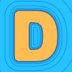 Letter d sign design template element Royalty Free Vector