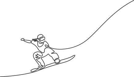 Continuous line drawing set snowflakes winter Vector Image