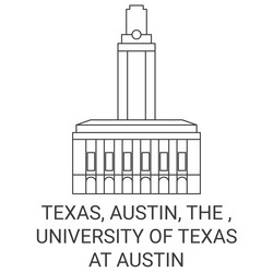 United states texas austin the university Vector Image