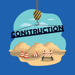 Worker under construction place Royalty Free Vector Image