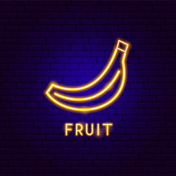 Banana Neon Fruit Vector Images (over 330)