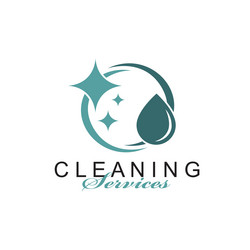 Simple cleaning service logotype Royalty Free Vector Image