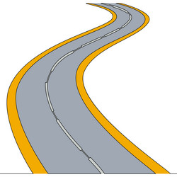 Continuous one single line drawing road concept Vector Image