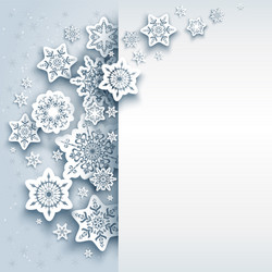 Realistic winter avatar frames with snowflakes Vector Image