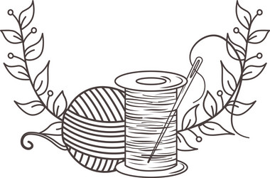 Isolated ball yarn and thread design Royalty Free Vector