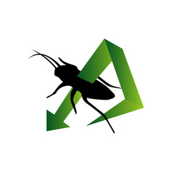 Pest control logo design insect protection Vector Image
