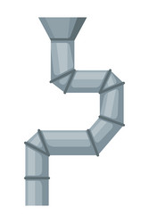 Ventilation pipe vent system element isolated Vector Image