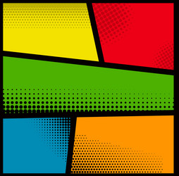 Empty comic page mockup with color background Vector Image